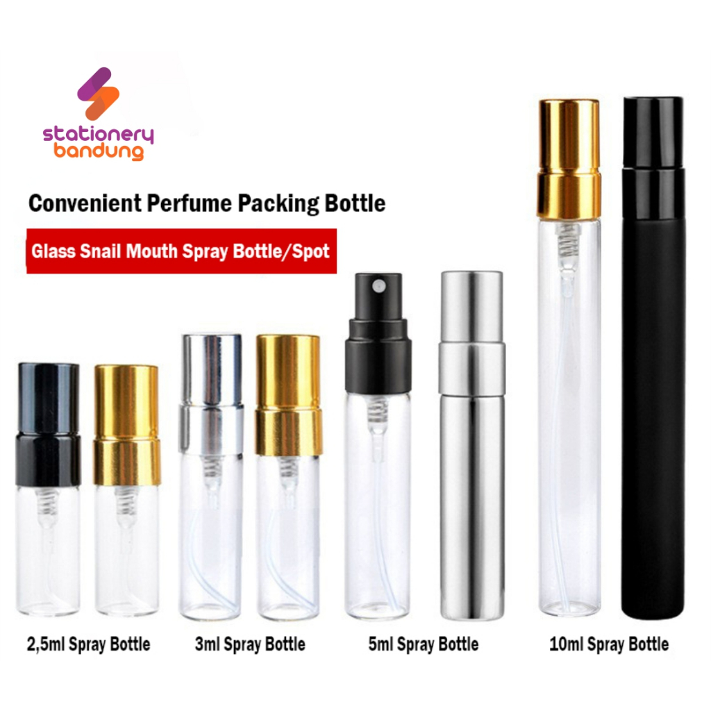 Jual Botol kaca spray semprot parfum mini travel portable tebal refill isi ulang | Shopee Indonesia