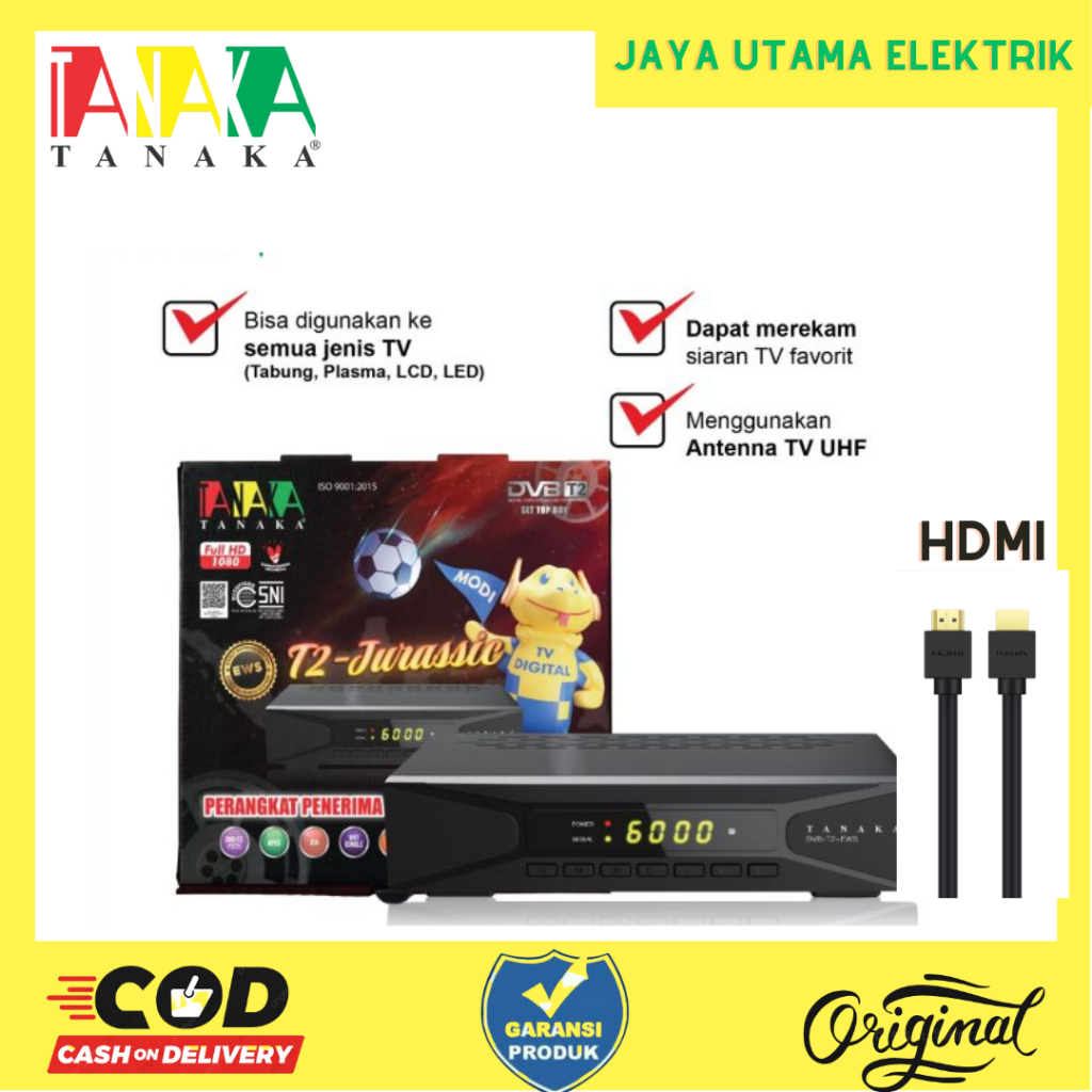 Jual Set Top Box Digital DVB T2 Tanaka V5 METAL HITAM terbaru /stb /STB ...