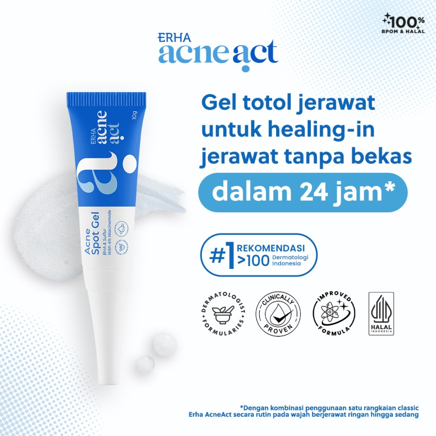 Jual ERHA Acneact Acne Spot Gel BHA & Sulfur 10g - Obat Totol Jerawat ...