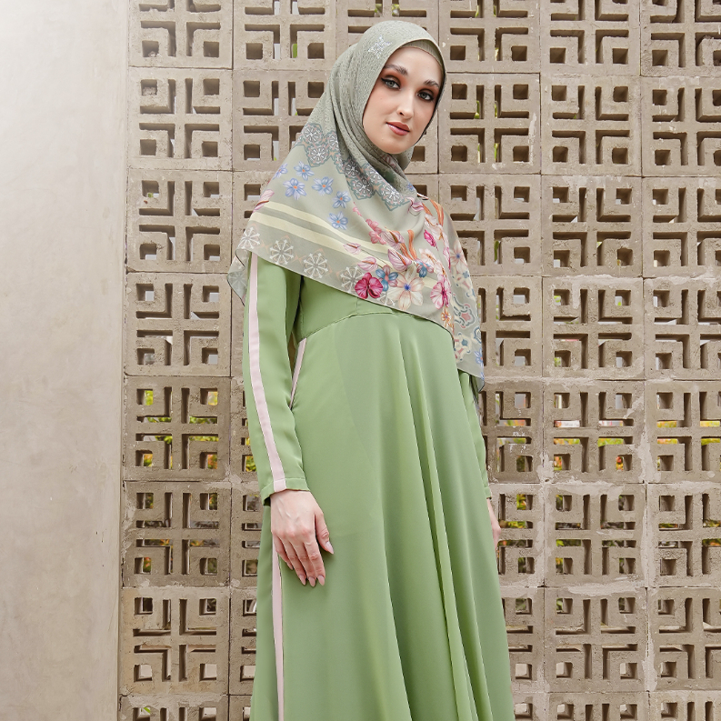Jual FAZLUNA - Dress Set Dengan Khimar Printing by Zahwazee | Shopee ...
