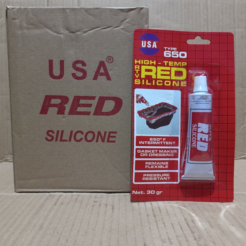 Jual Lem Red Silicon USA Type 650 High-Temp/Tahan Panas Ukuran Kecil ...