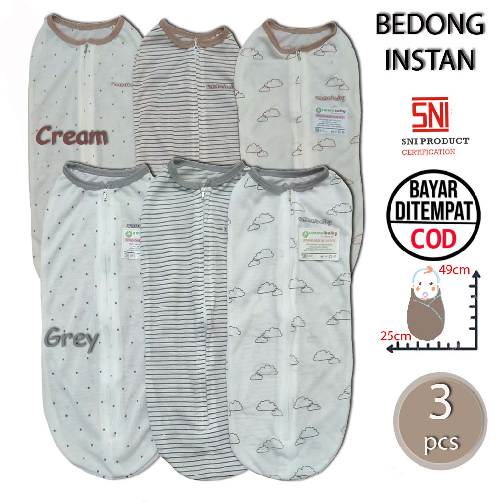 Jual 3in1 Bedong Instan Bayi Swaddle Baby Newborn Perlengkapan bayi ...