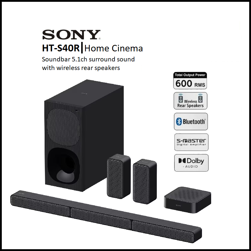 Jual SONY HT-S40R Home Cinema Soundbar System 5.1ch with Wireless Rear ...
