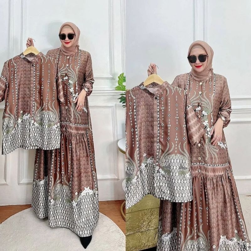Jual Couple Gamis Koko Maxmara Silk Premium Size M L Xl Couple Modern Couple Kelaurga Couple