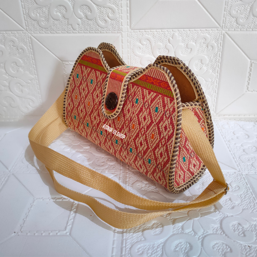 Jual Tas Songket Wanita Tas Selempang Model Gelombang Kecil | Shopee ...