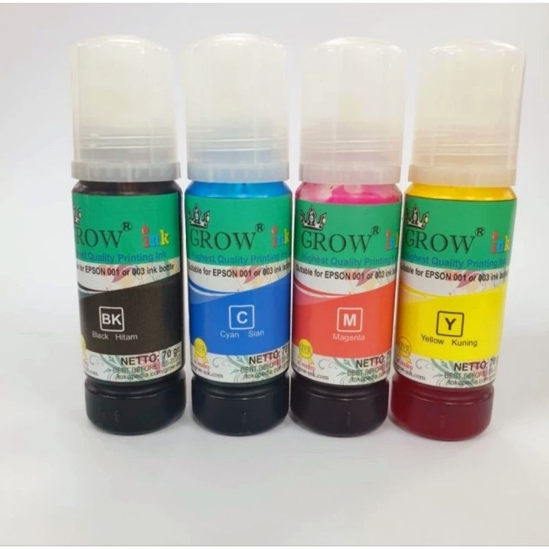 Jual TINTA 003/ TINTA 001, merk GROW INK, untuk L3110 L1110 L3150 L4150 ...
