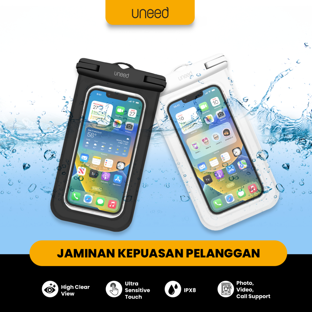 Jual UNEED Waterproof Travel Bag / Phone Case Anti Air Up to 6.9inch ...