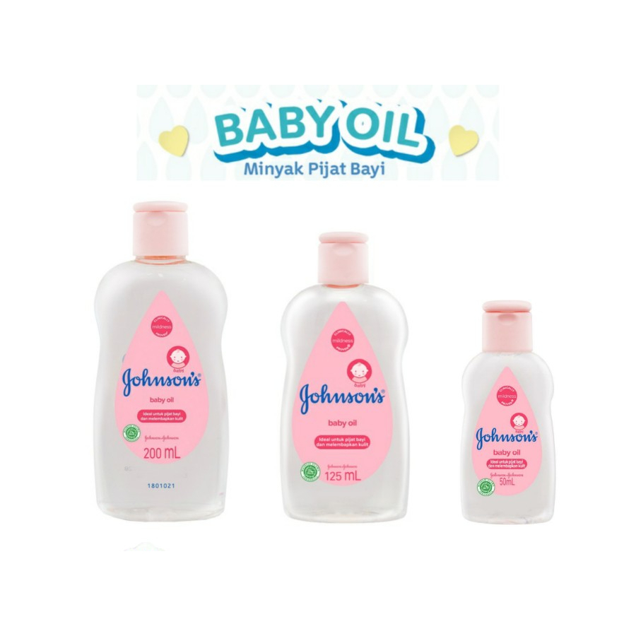 Jual Johnson's Baby Oil 50ml 125ml 200ml - Minyak Pijat Bayi - 50ml ...