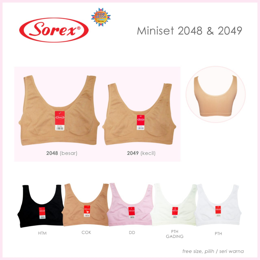 Jual Sorex Miniset Young Basic Anak Remaja Perempuan Step 1 Tanpa Kawat ...