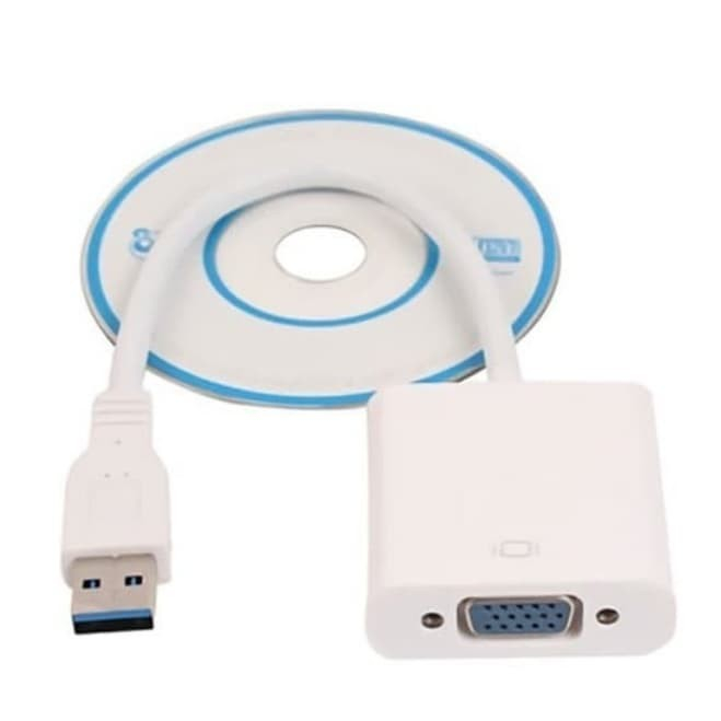 Jual CONVERTER USB 3.0 TO VGA, CABLE USB 3.0 TO VGA KABEL USB 3.0 TO ...