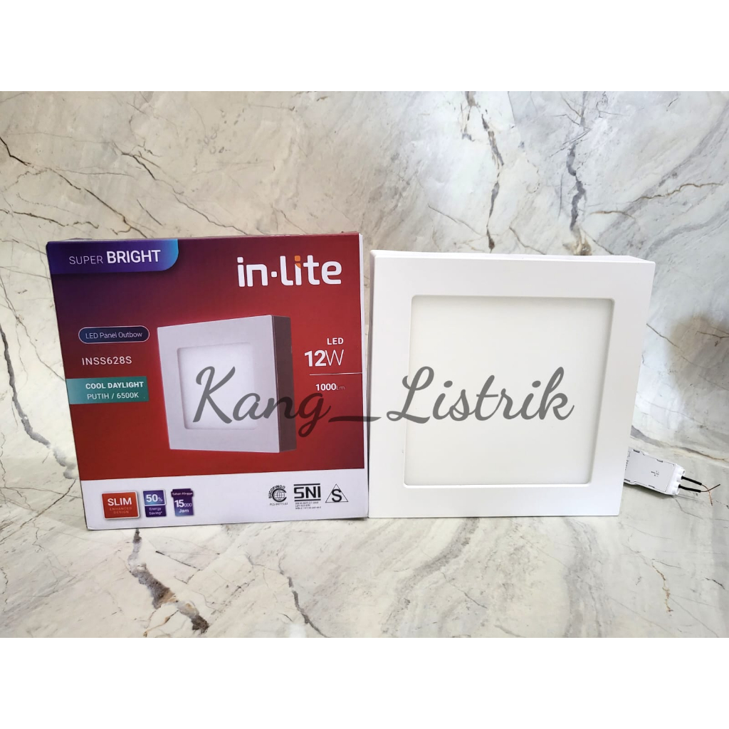 Jual Lampu Downlight LED Panel Inlite 12Watt OUTBOW KOTAK / INSS628S ...