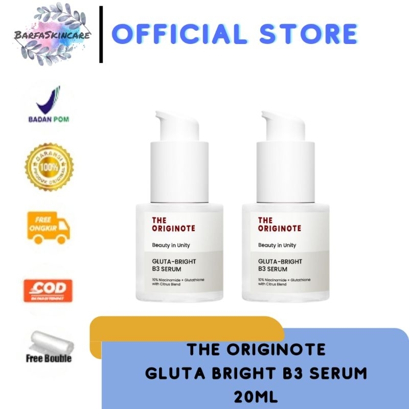 Jual The Originote Bright B3 Serum Niacinamide + Glutathione With Jeju ...