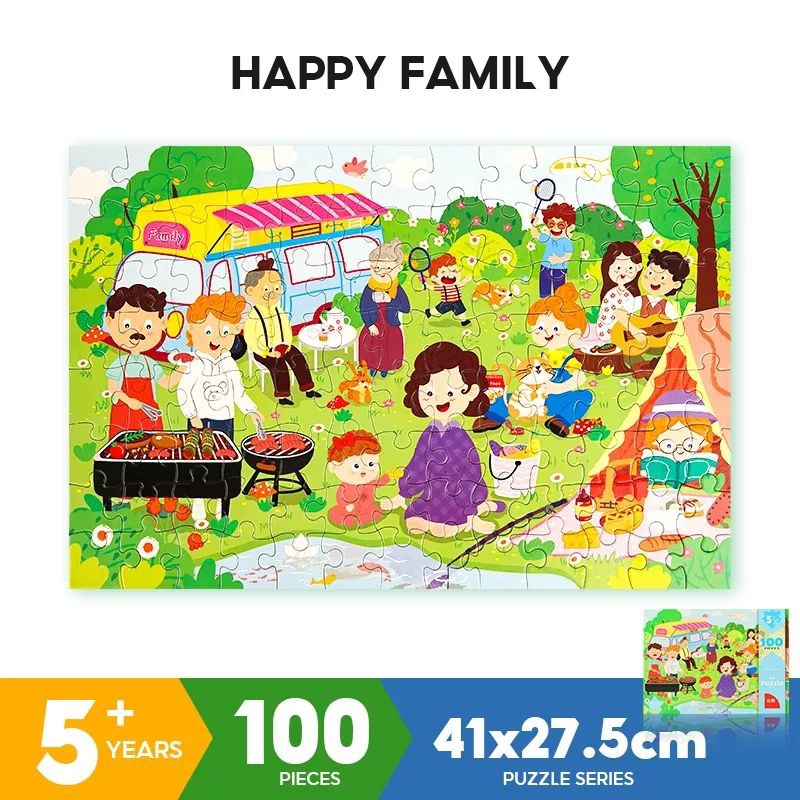 Jual KKV - Gubu HAPPY FAMILY Boxed Puzzle 100 Pieces | Shopee Indonesia