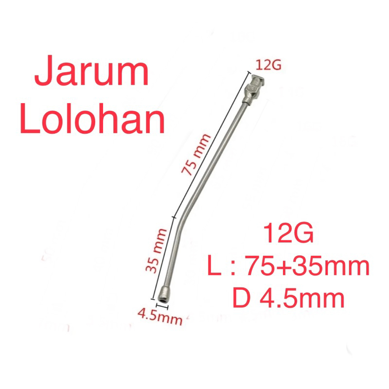 Jual Jarum 12G D4.5mm Cekok Lolohan Makan Obat Syringe Suntikan Spuit ...