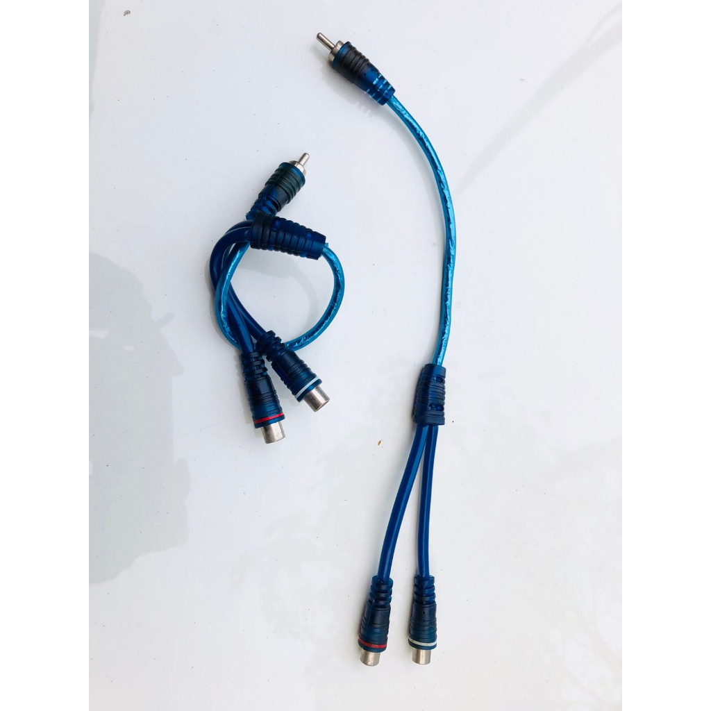 Jual PREMIUM QUALITY 32CM 32 CM KABEL JUMPER AUX RCA 2 FEMALE TO 1 MALE ...