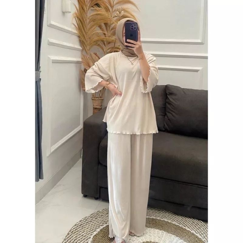Jual SET KNIT RIB PREMIUM/SETELAN WANITA KNIT/SETCEL WANITA/Loren one ...