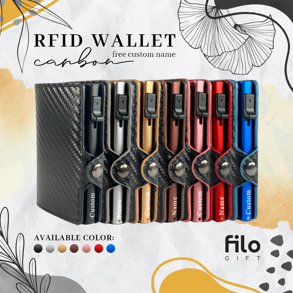 Jual Dompet Kartu RFID Carbon - Custom Gift - GARANSI GANTI BARU ...