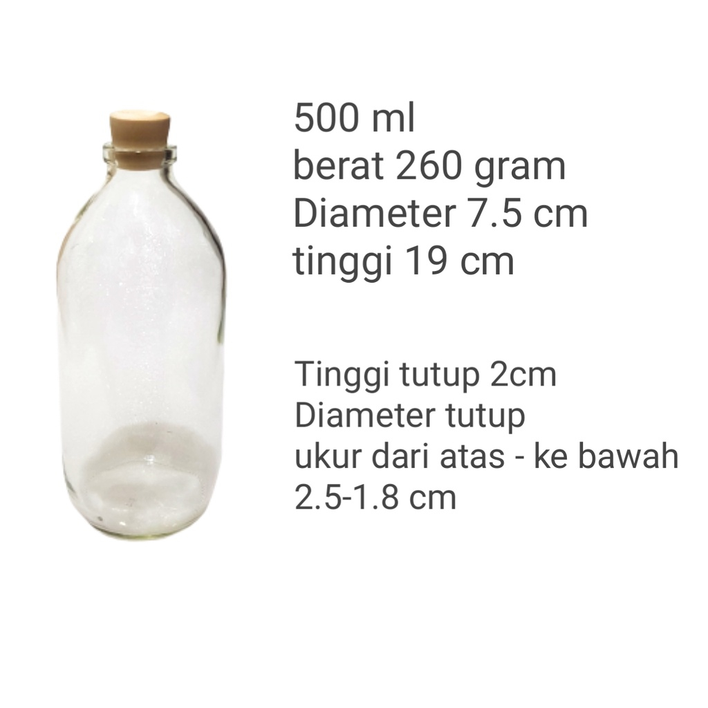 Jual 500ML Botol Asi 500 ml / Botol Asi + tutup ukuran 500 ml S1 ...