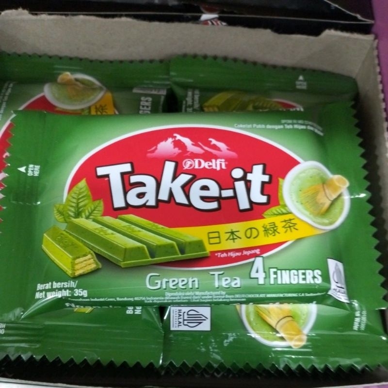 Jual delfi take it cokelat wafer matcha 35g | Shopee Indonesia