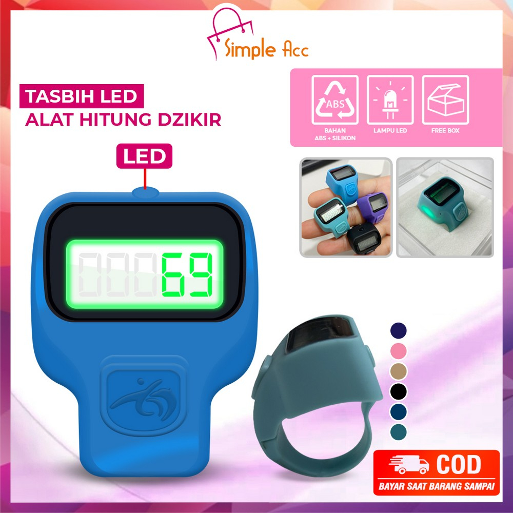 Jual DO-C937 Cincin Tasbih Digital Led Mini Alat Penghitung Dzikir ...