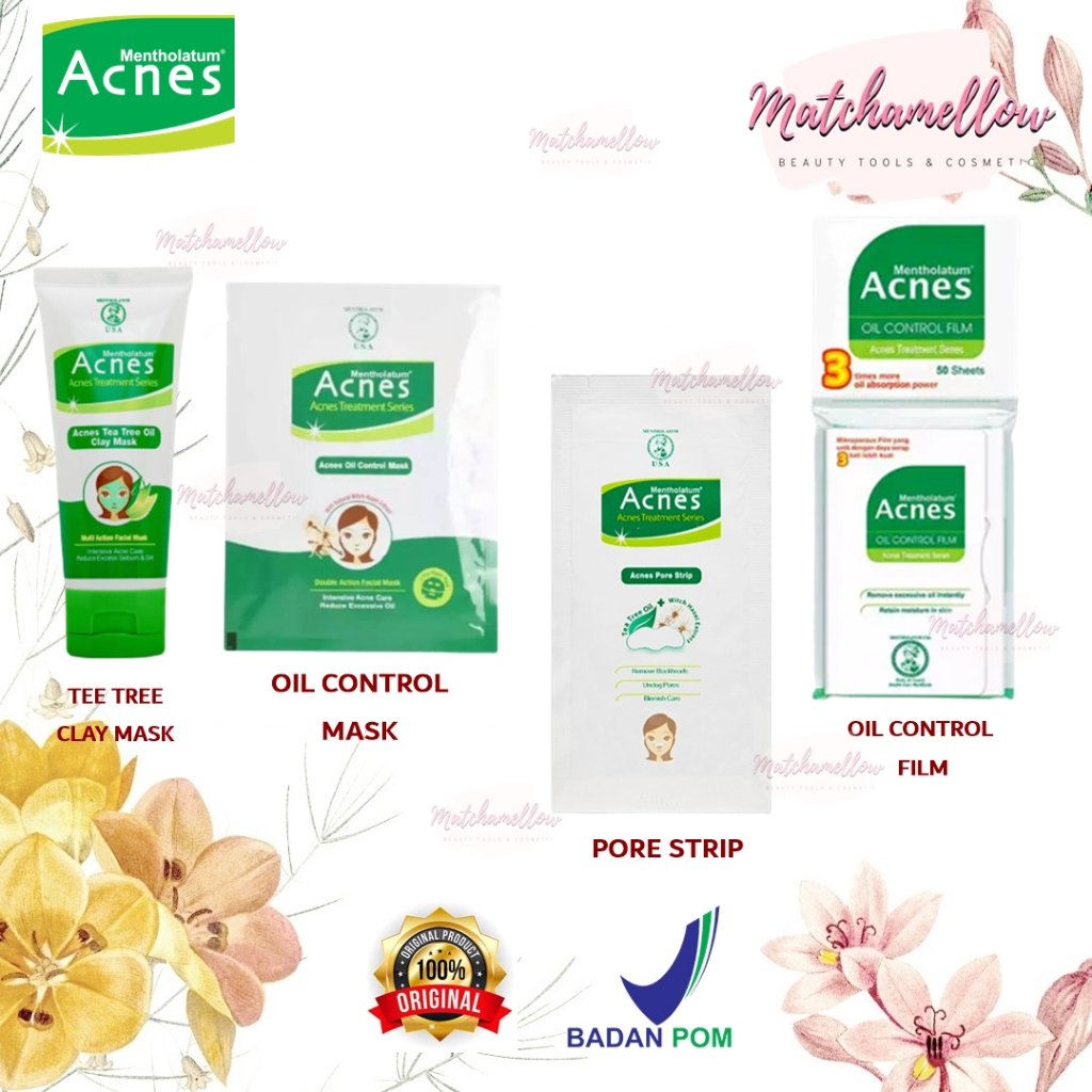 Jual ️MATCHA ️ ACNES OIL CONTROL MASK FILM - TEA TREE CLAY MASK PORE ...