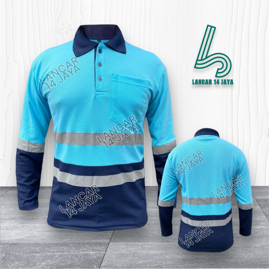 Jual Kaos Safety Proyek Skotlet Tangan Panjang Kombinasi - Kaos ...
