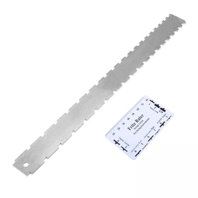 Jual STRAIGHT EDGE GUITAR NECK NOTCHED STRING MEASUREMENT FRET RULER ...