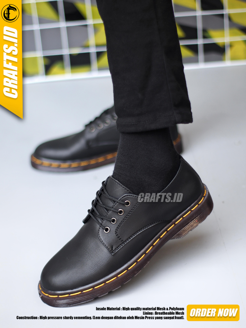 Jual CRAFTS Docmart - Sepatu Formal Pantofel Kerja Pria | Shopee Indonesia