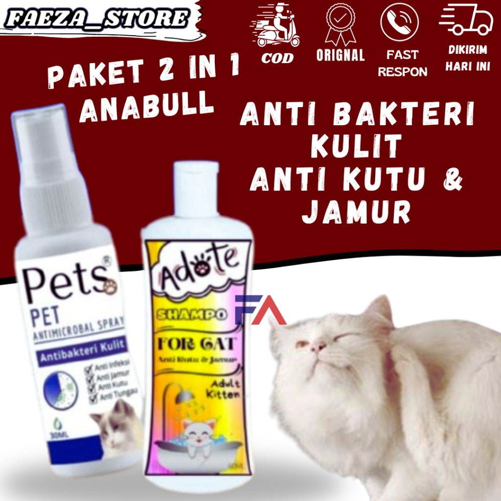 Jual Paket Bundling Spray Anti Scabies Kutu Kucing dan Shampoo Anti ...