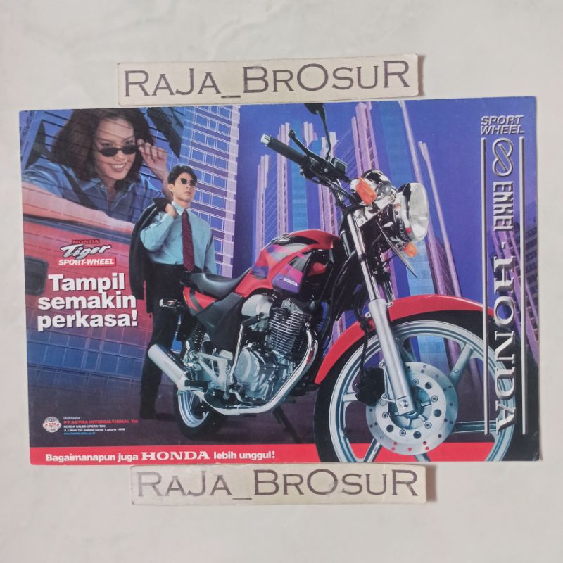 Jual Poster brosur katalog flyer jadul lawas Honda Tiger 2000/Tiger lawas/Tilas 2002 | Shopee ...