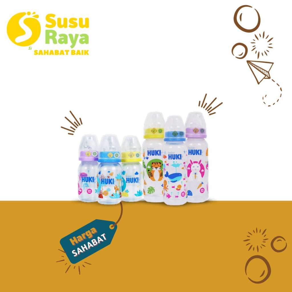 Jual BOTOL SUSU HUKI 60ML/120ML/240ML | Shopee Indonesia