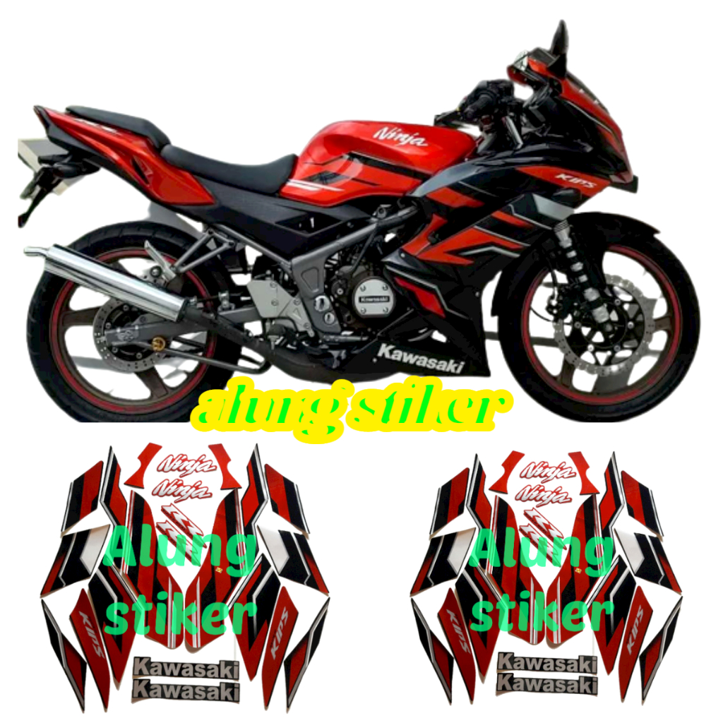 Jual STIKER STRIPING LIS LES BODY MOTOR NINJA RR 150 SE 2015 MERAH ...