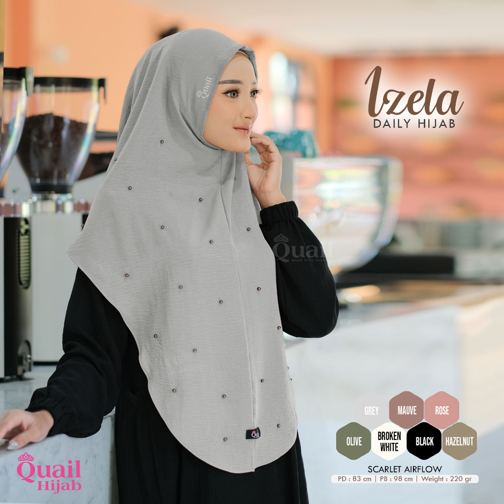 Jual Quail Hijab - IZELA DAILY HIJAB INSTAN ORI QUAIL | Shopee Indonesia
