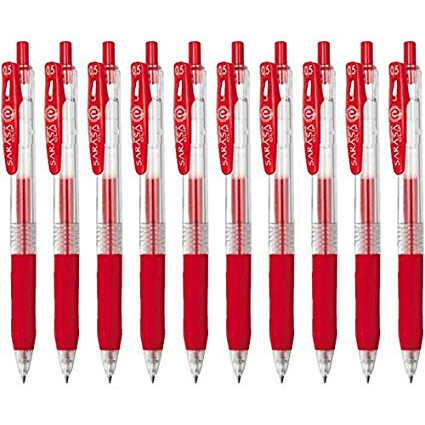 Jual PULPEN / BOLPOIN / BALLPEN / GEL PEN ZEBRA SARASA CLIP RED ( PCS ...