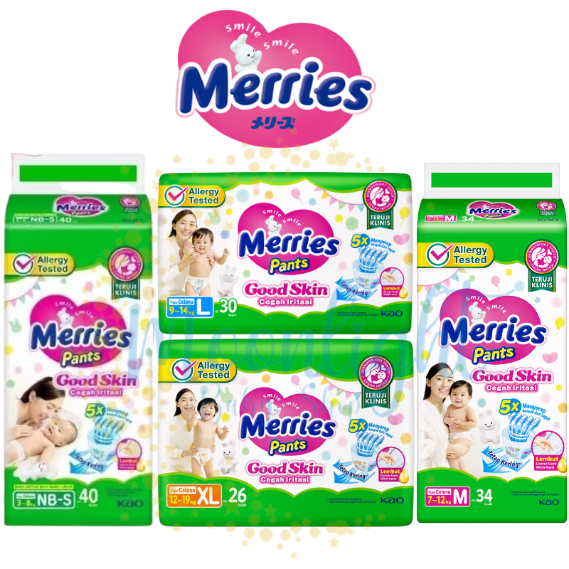 Jual Merries Pants Good Skin Popok Celana S40 / M34 / L30 / XL26 ...
