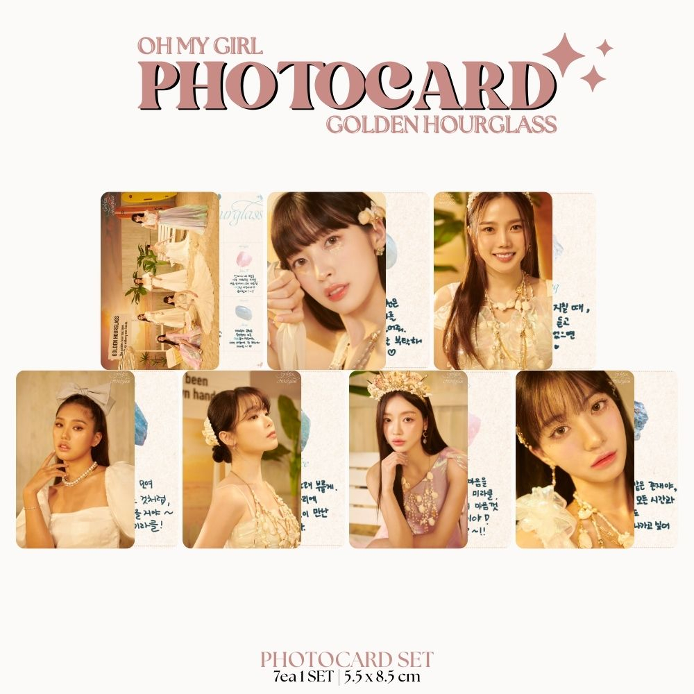 Jual PHOTOCARD OH MY GIRL GOLDEN HOURGLASS 2SISI (ISI 7 PCS + LAMINASI ...