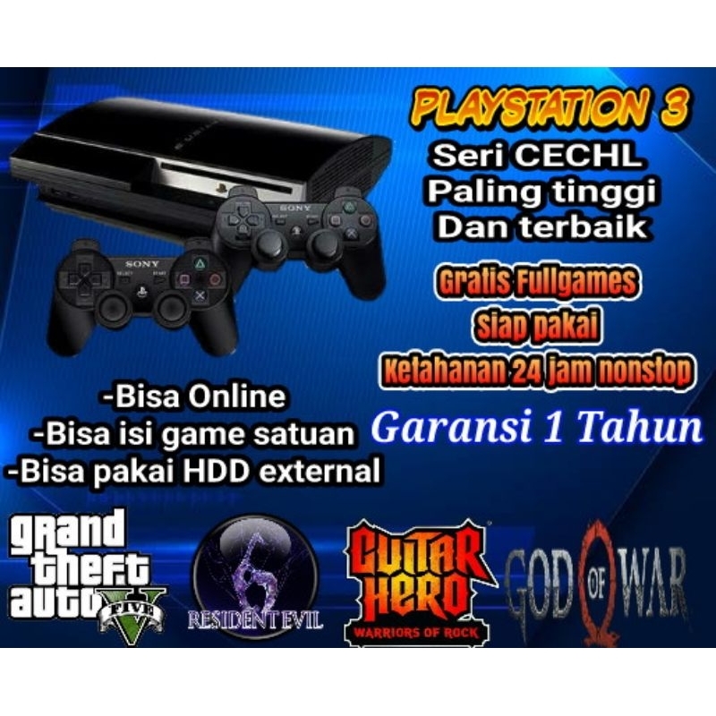 Jual PLAYSTATION 3 PS3 FAT SERI CECHL/HL TERBAIK SEGEL VOID SONY SIAP ...