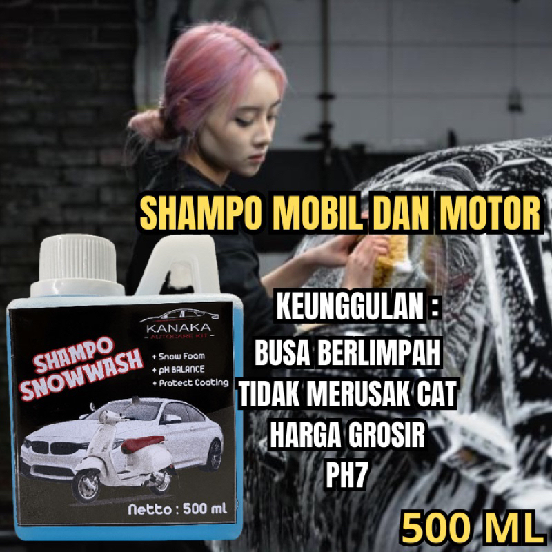 Jual (COD)SHAMPO MOBIL 500ML/SHAMPO MOTOR/SHAMPO BUSA MELIMPAH/SHAMPO ...