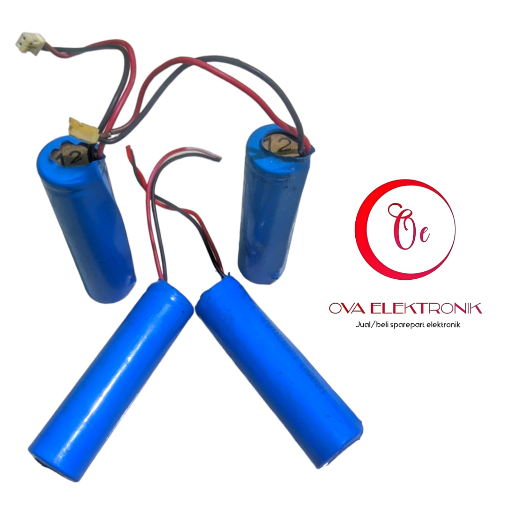 Jual Baterai 18650 3.7V Plus Socket Untuk Pompa Galon / Lampu Emergency ...