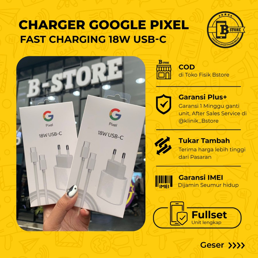 Jual Charger Google Pixel Fast Charging 18W USB-C - COD SURABAYA | Shopee Indonesia