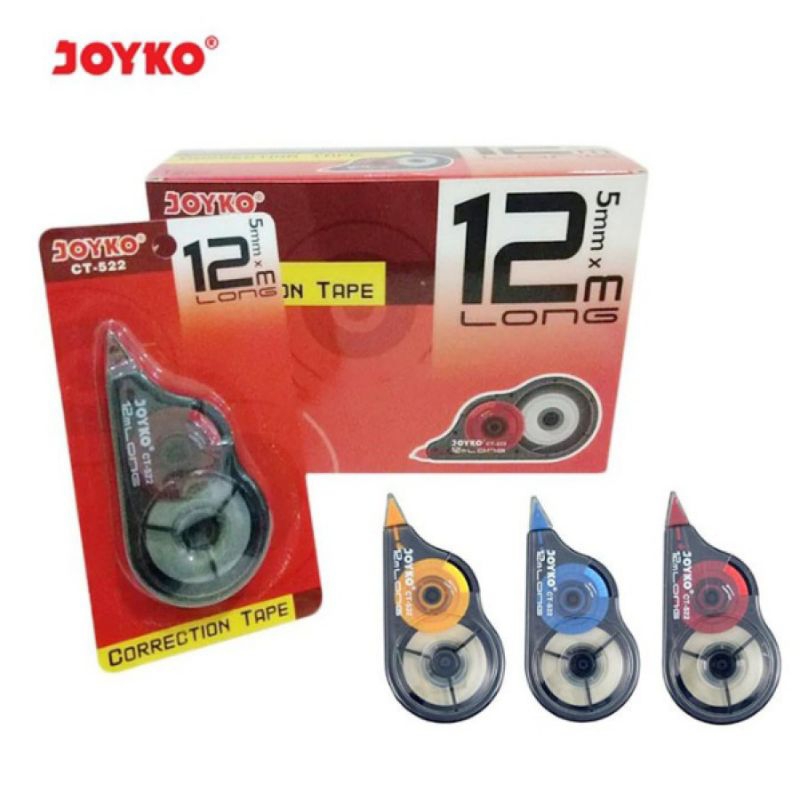 Jual Correction Tape Joyko CT-522/ CT-522 PTL / Stipo Kertas Joyko ...