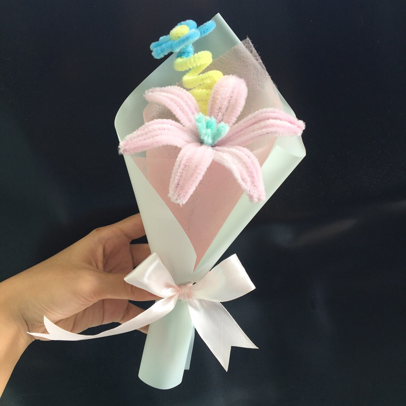 Jual Buket bunga kawat bulu || Single flower pipe cleaner || Bunga ... Jual Buket bunga kawat bulu || Single flower pipe cleaner || Bunga ...