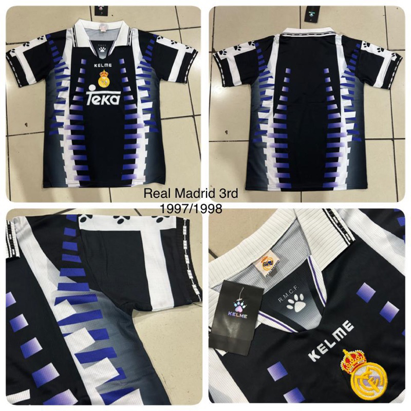 Jual RETRO | JERSEY RETRO MADRID 3RD HITAM 1997/1998 GRADE ORI | Shopee ...