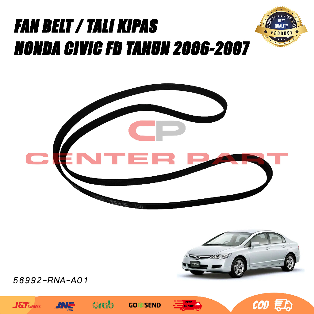 Jual fan belt fanbelt tali kipas belting belt ting vbelt honda civic fd tahun 2006 2007 1800cc ...