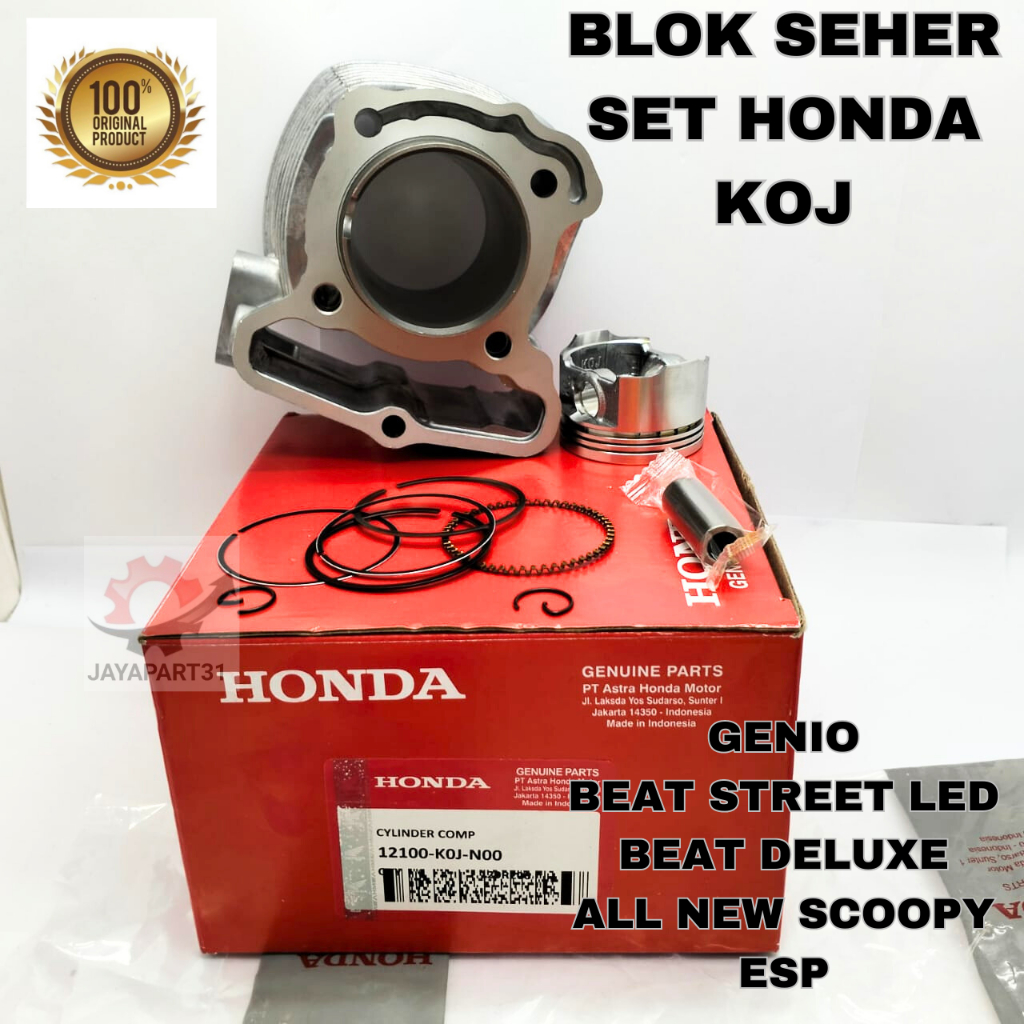 Jual BLOK SEHER KIT HONDA KOJ ASLI ORIGINAL AHM GENIO, BEAT STREET LED ...
