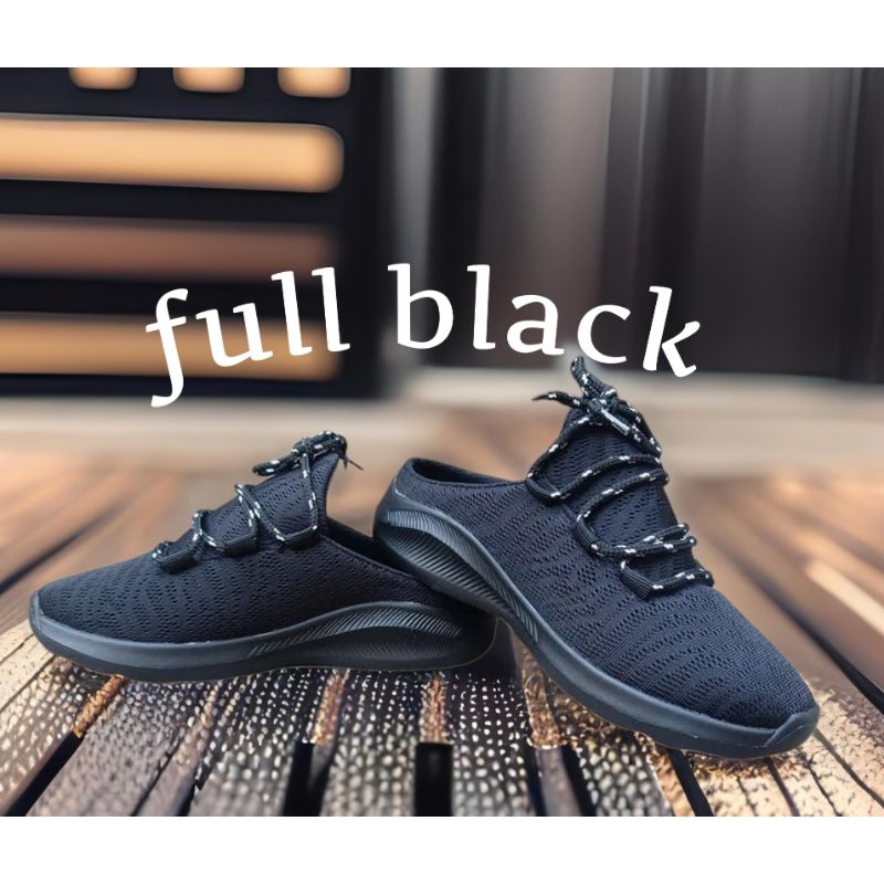 Jual SLIP ON/SEPATU SLOP/PRIA DAN WANITA/FULL BLACK/FREE BOX | Shopee ...