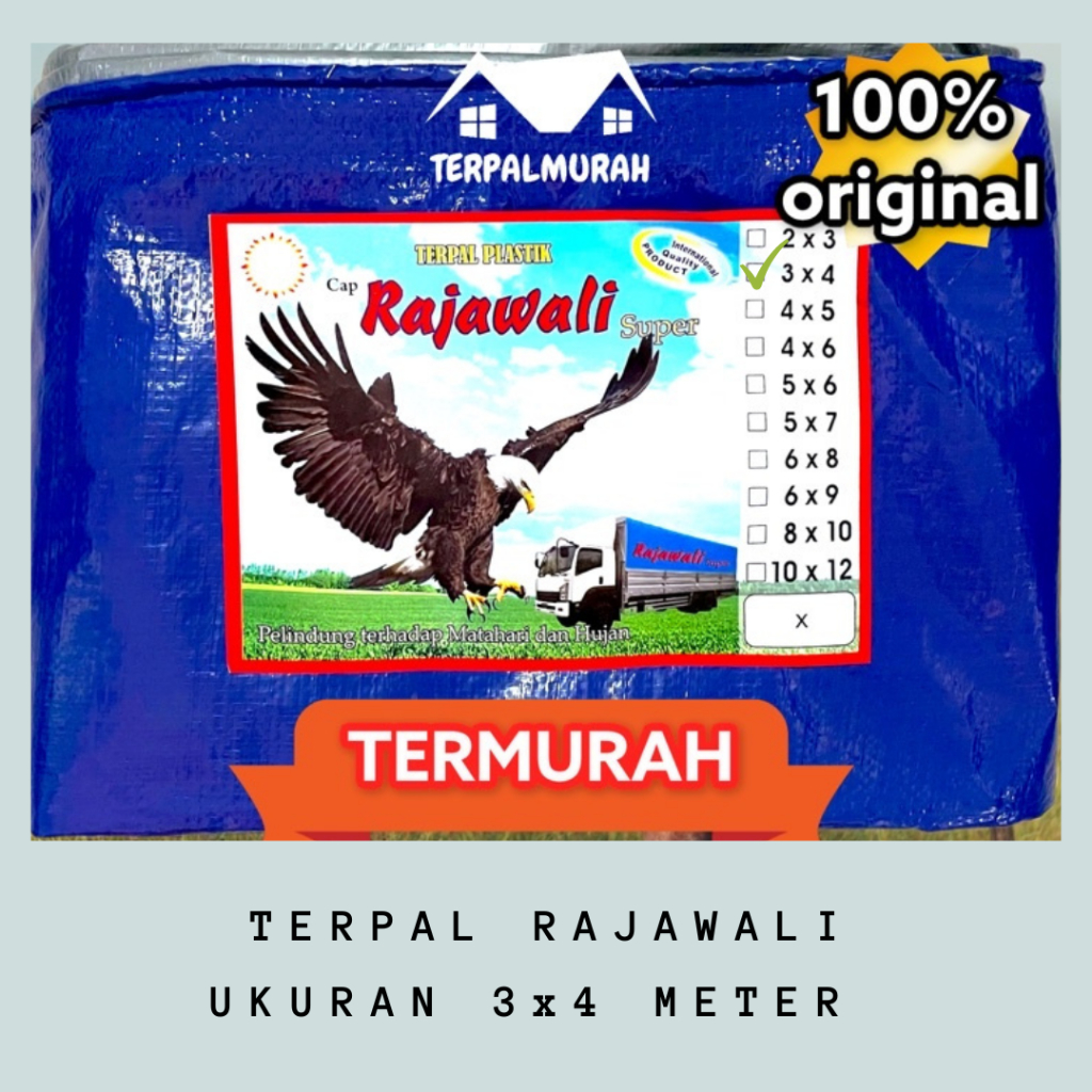 Jual TERPAL RAJAWALI TEBAL / TERPAL PLASTIK CAP RAJAWALI JUMBO UKURAN ...