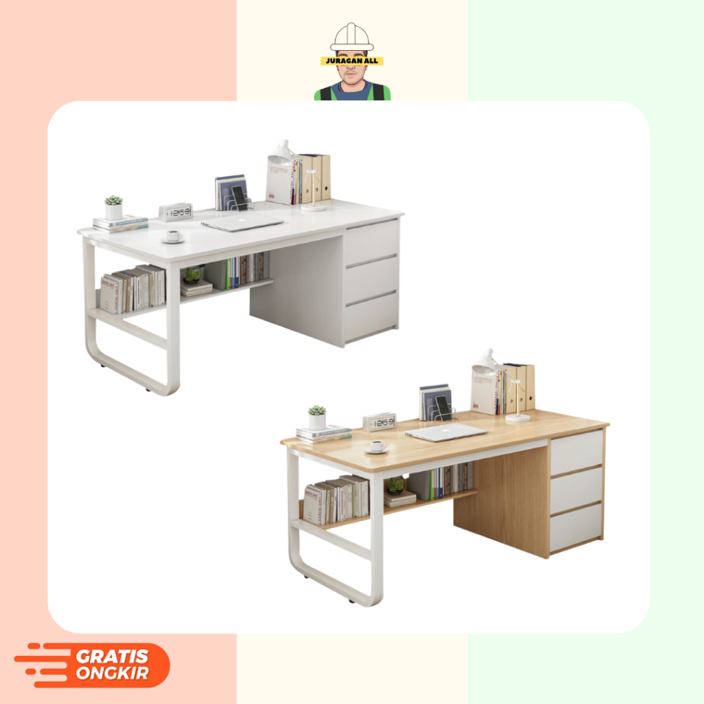 Jual MEJA KERJA MINIMALIS/MEJA KANTOR LACI/MEJA BELAJAR/MEJA KOMPUTER ...