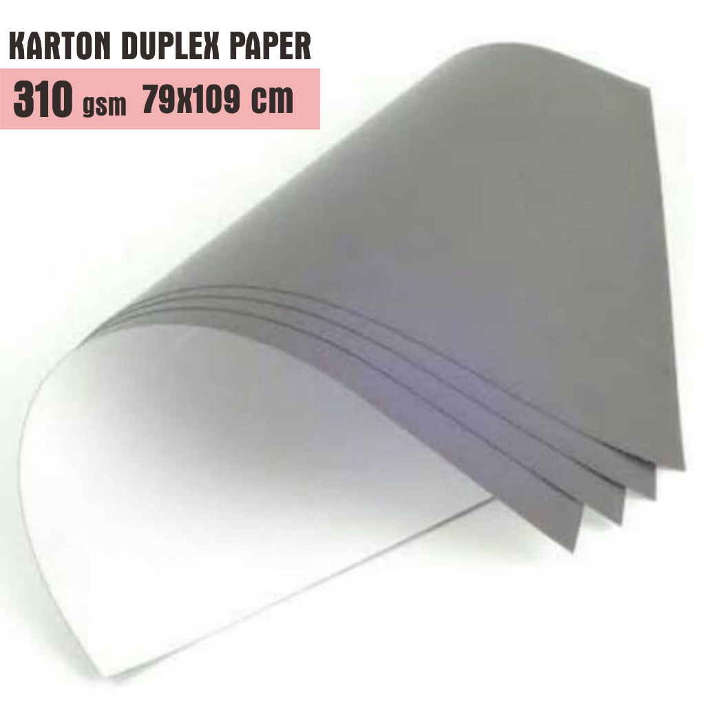 Jual Kertas Karton Tebal Duplex Paper 310 gsm - 79 cm x 109 cm Paper ...