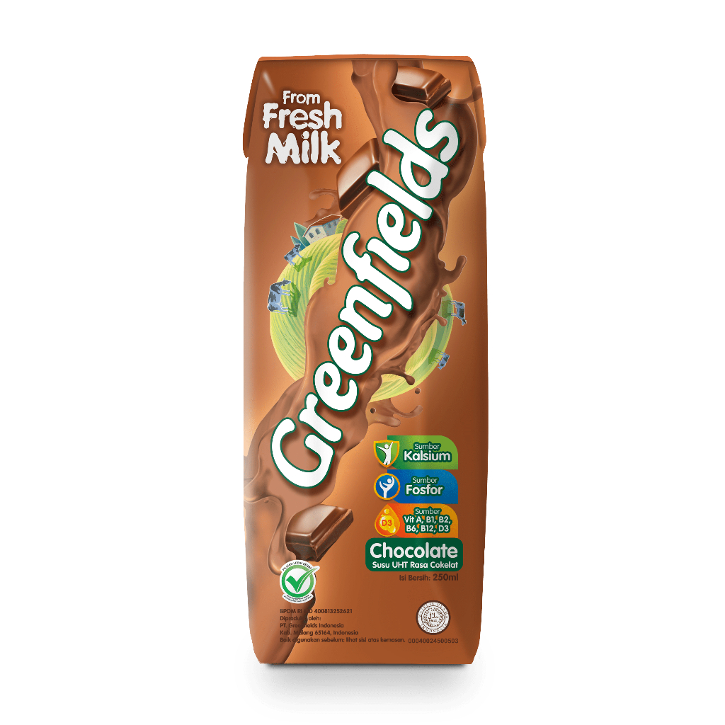 Jual Greenfields Susu UHT Chocolate 250 ml | Shopee Indonesia